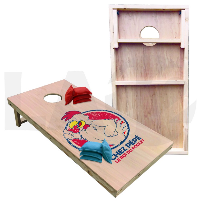 Jeu de cornhole double personnalisable - LA12 Jeux